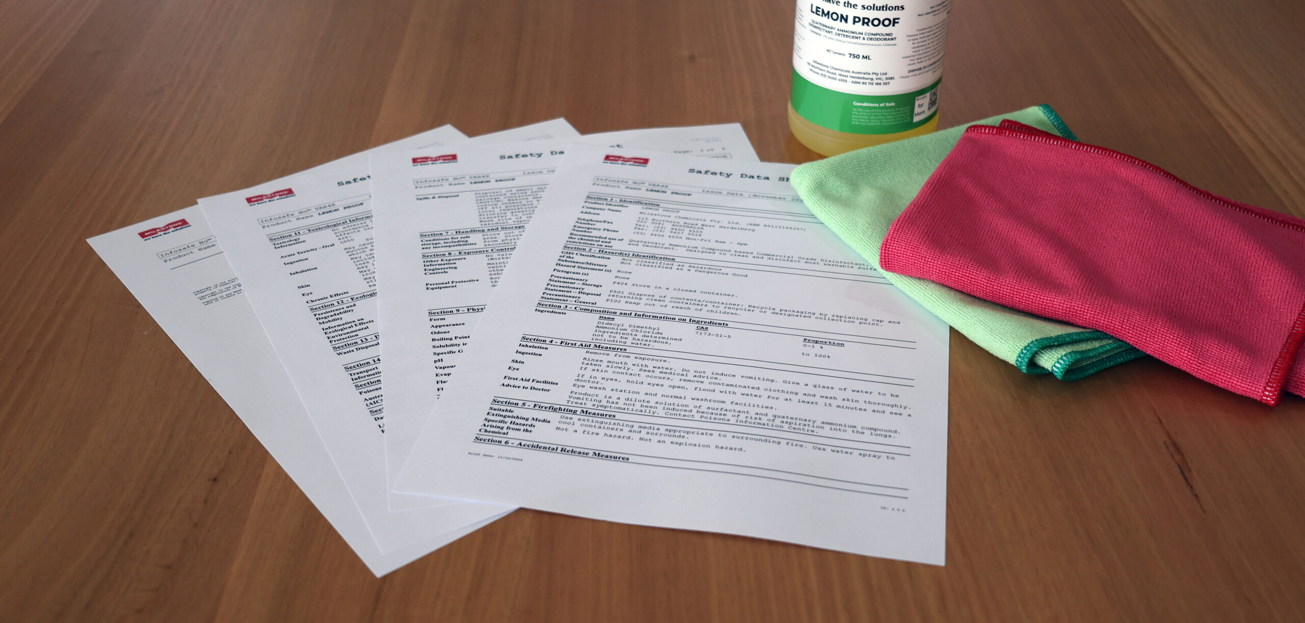 Safety Data Sheets - Milestone Chemicals Australia Pty Ltd