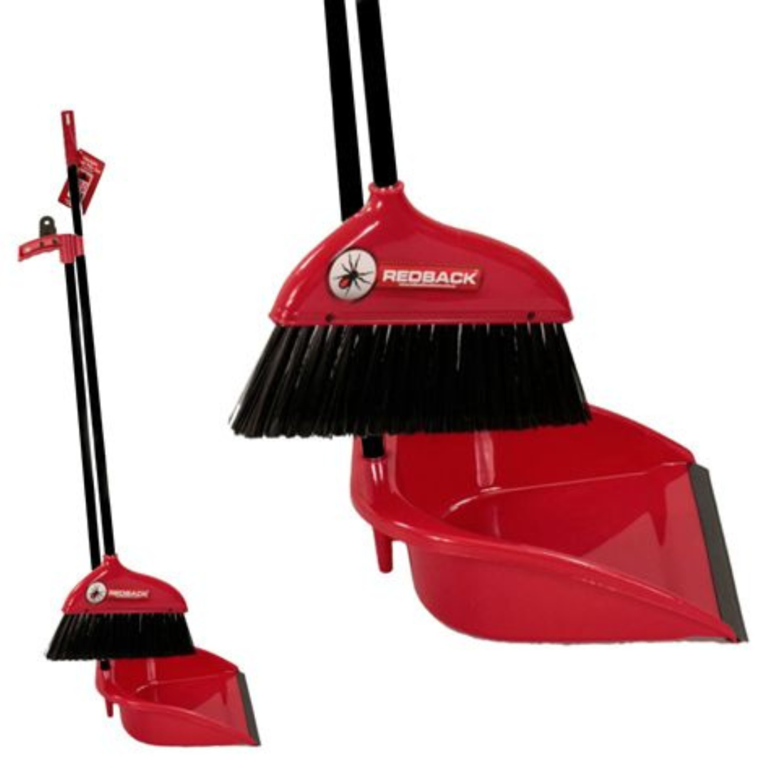 Upright Dustpan Set - Red - Milestone Chemicals Australia Pty Ltd