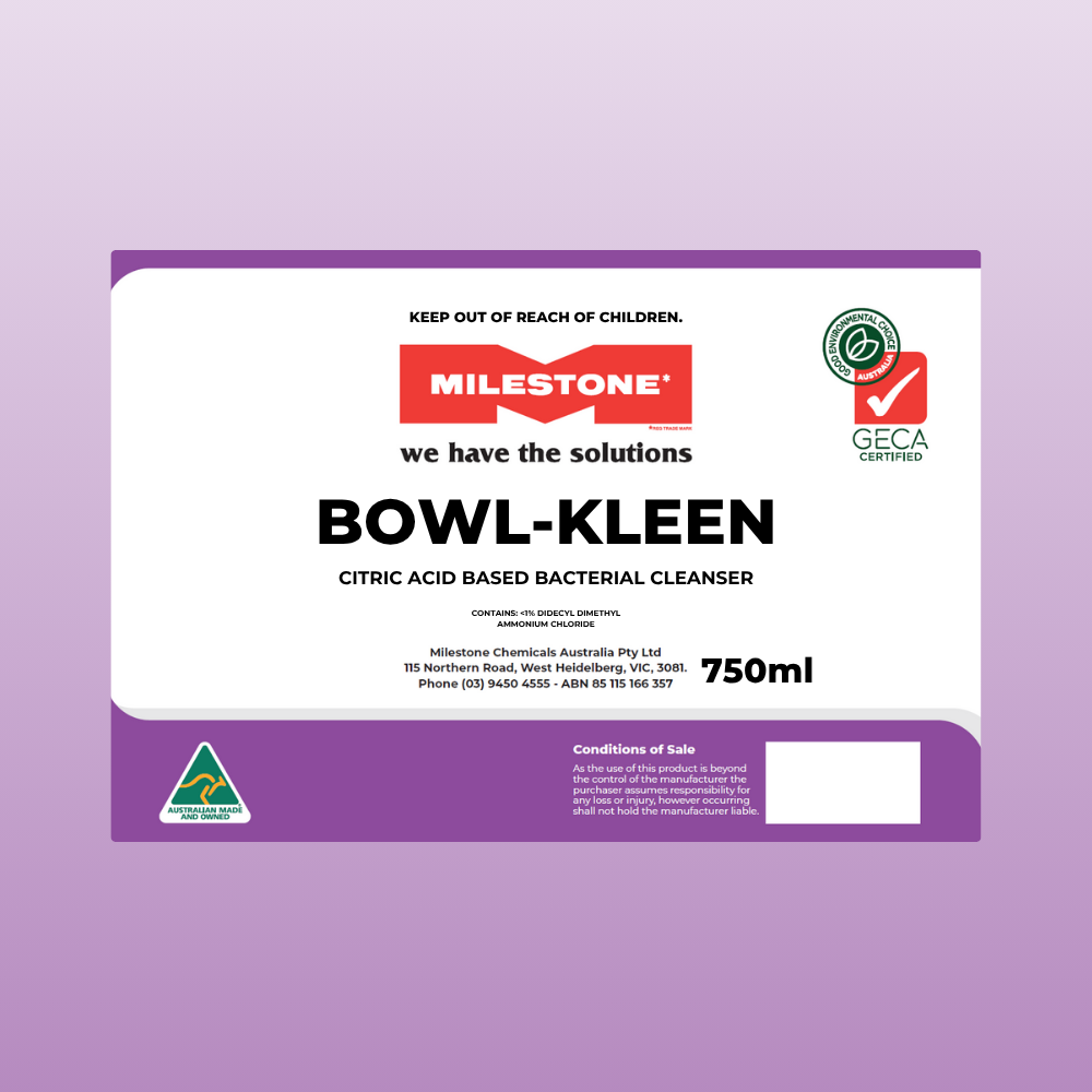 BOWL-KLEEN (Label Only) - Milestone Chemicals Australia Pty Ltd