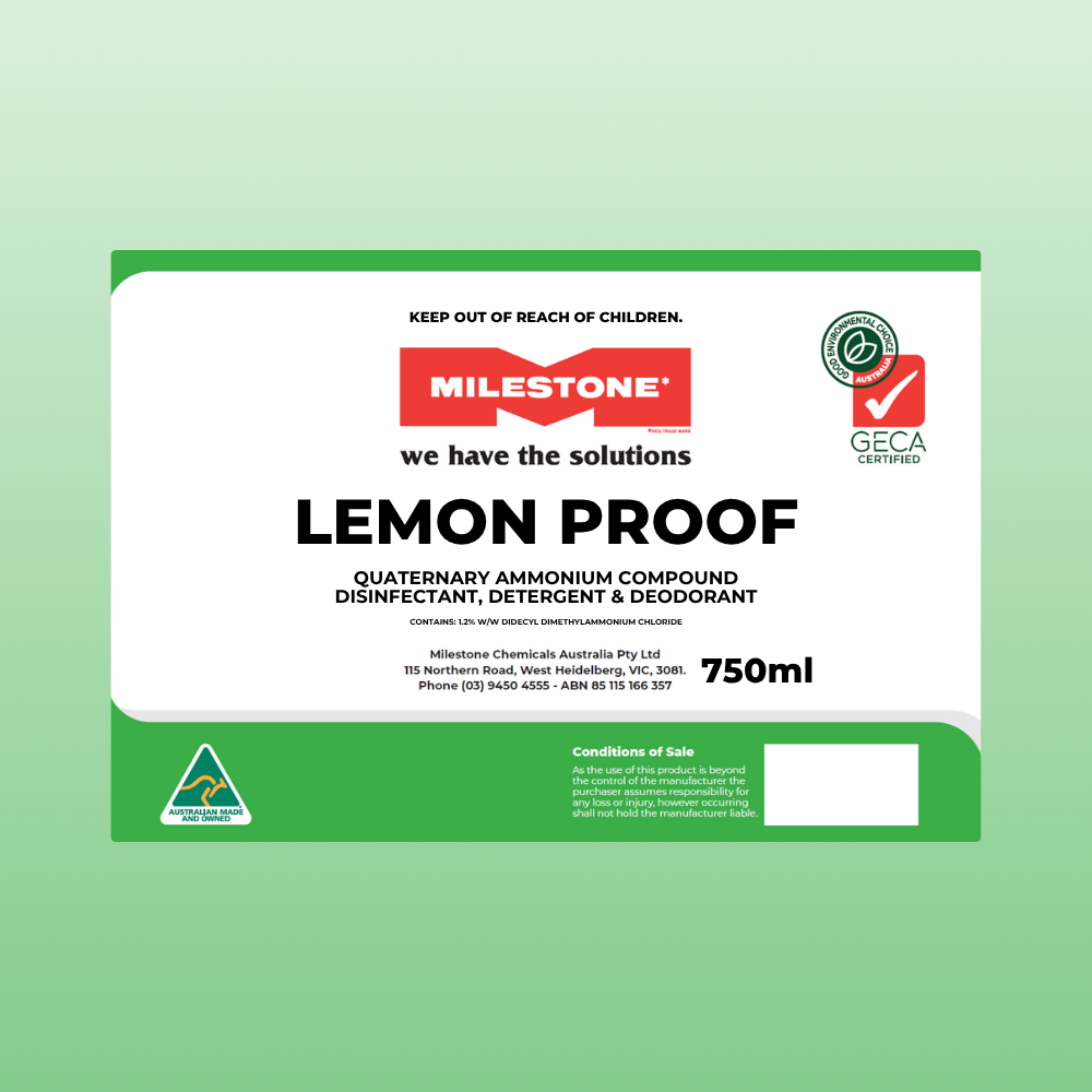 LEMON PROOF (Label Only) - Milestone Chemicals Australia Pty Ltd