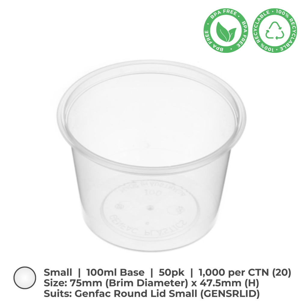Round Container (Small) 100ml - Milestone Chemicals Australia Pty Ltd