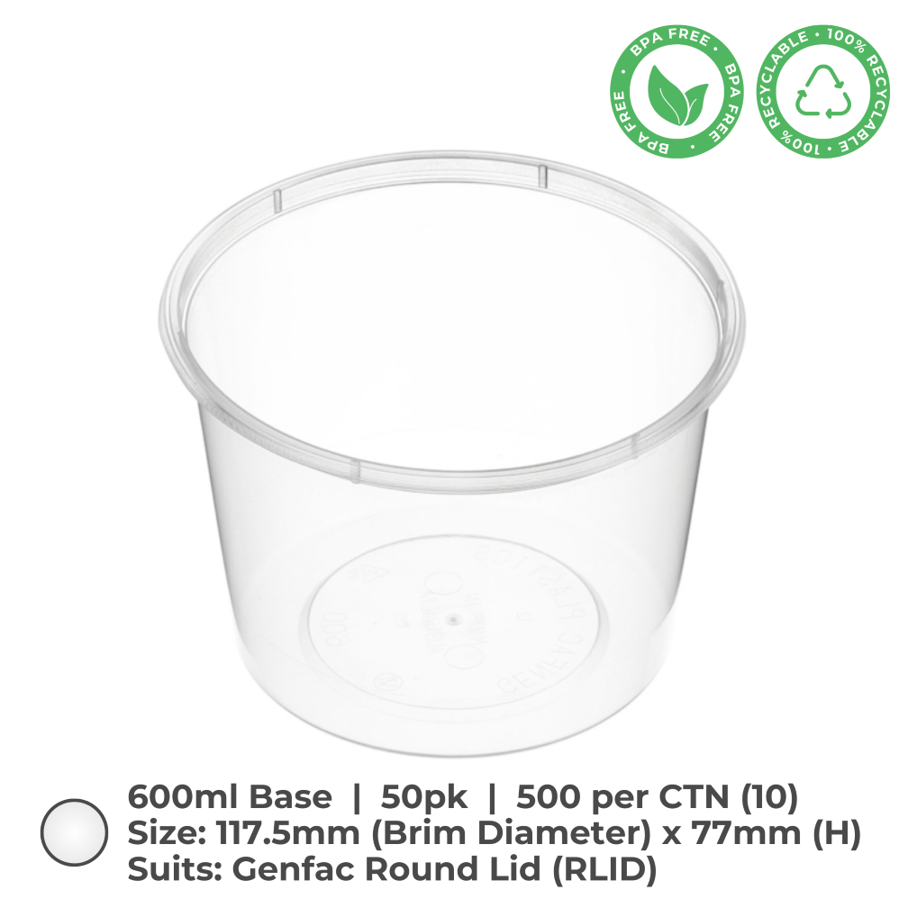 Round Container 600ml - Milestone Chemicals Australia Pty Ltd