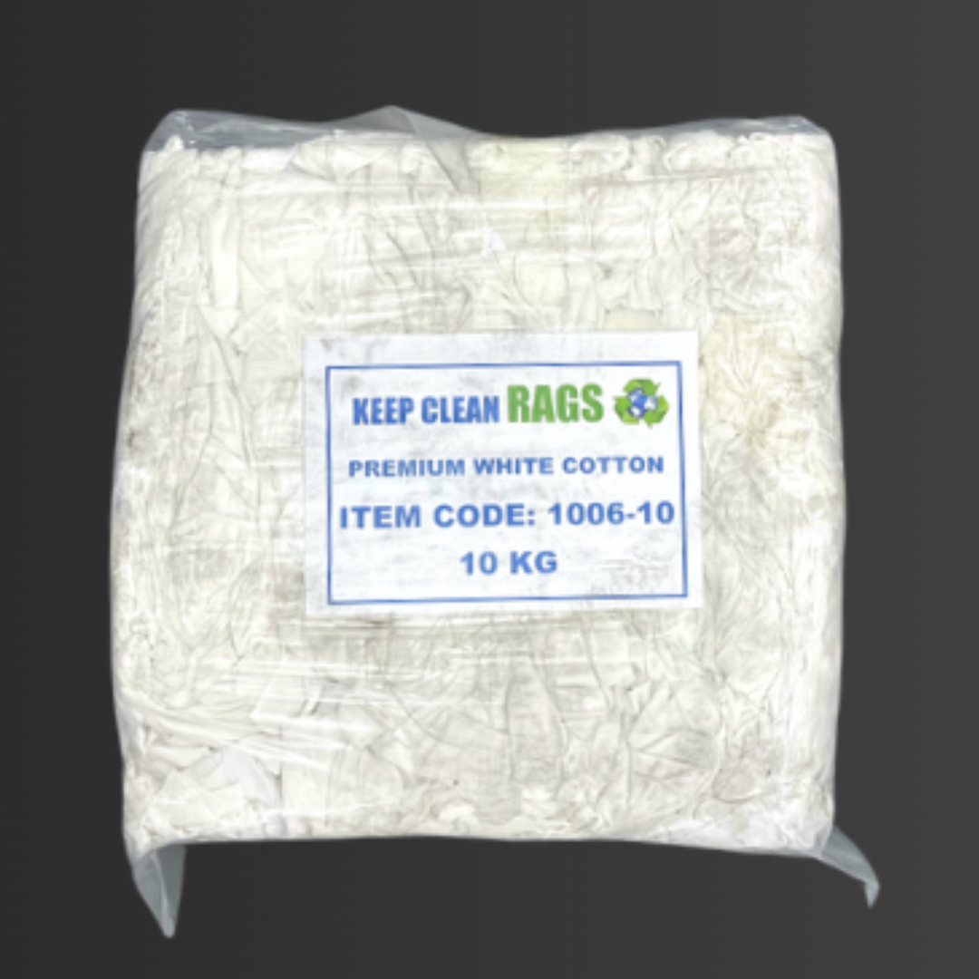 Keep Clean Premium White Cotton Rags - 10kg - Milestone Chemicals ...