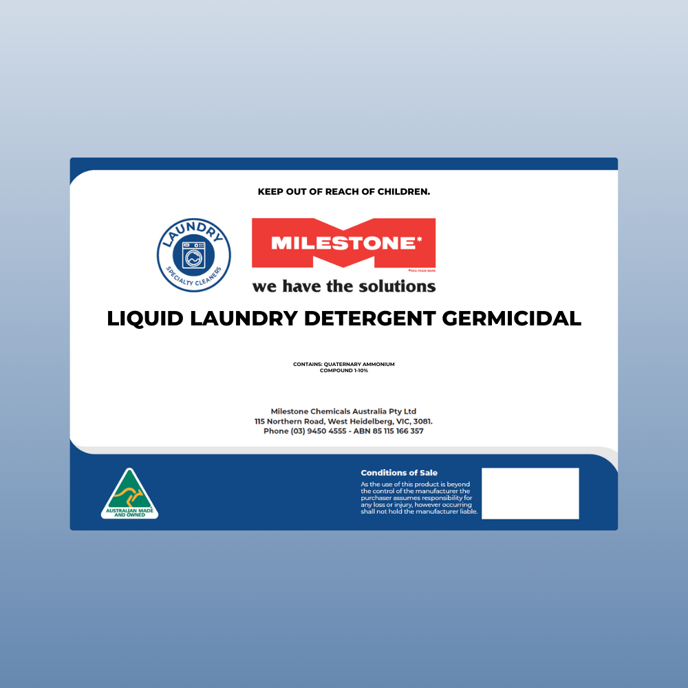 LIQUID LAUNDRY DETERGENT GERMICIDAL (Label Only) - Milestone Chemicals ...